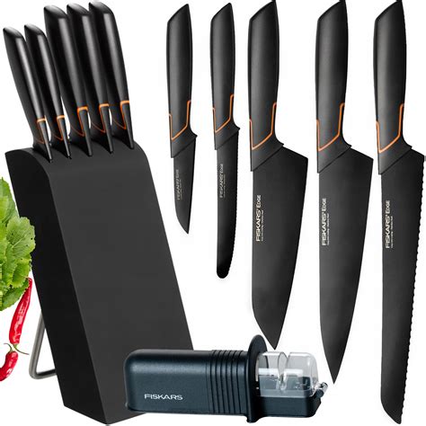Fiskars Zestaw Komplet No Y Kuchennych W Bloku Edge Ostre Ostrza Ka