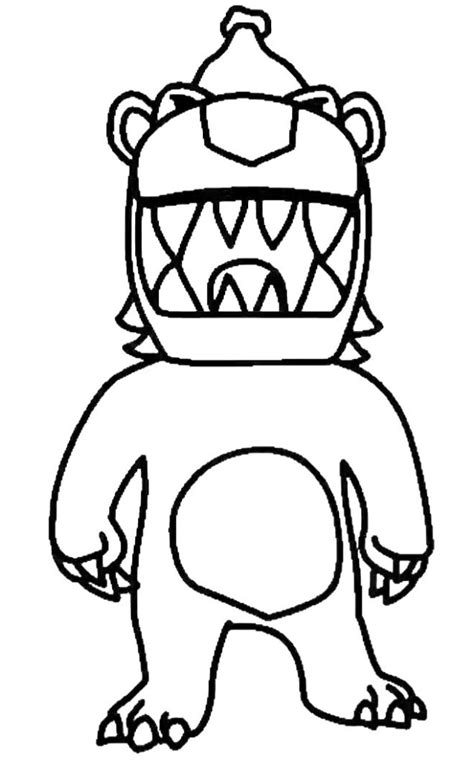 Ausmalbilder Grizzly Stumble Guys Coloring Pages