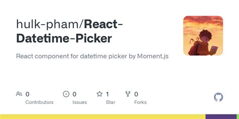 GitHub Hulk Pham React Datetime Picker React Component For Datetime