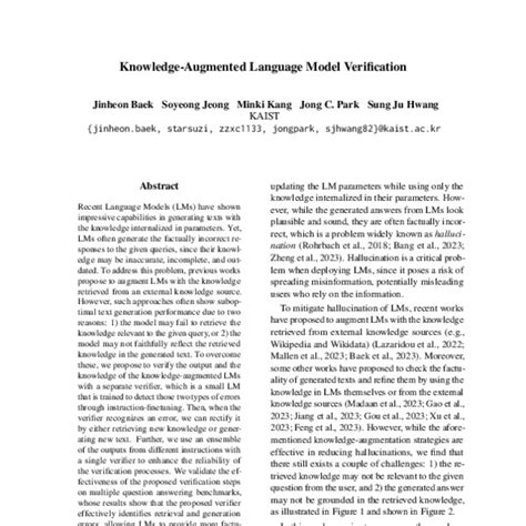 knowledge augmented language model verification acl anthology