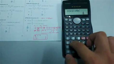 [casio fx 570ms] linear equation i spm 2013 p1 q21 youtube