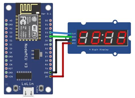 interface tm1637 4 digit 7 segment display module with arduino vrogue