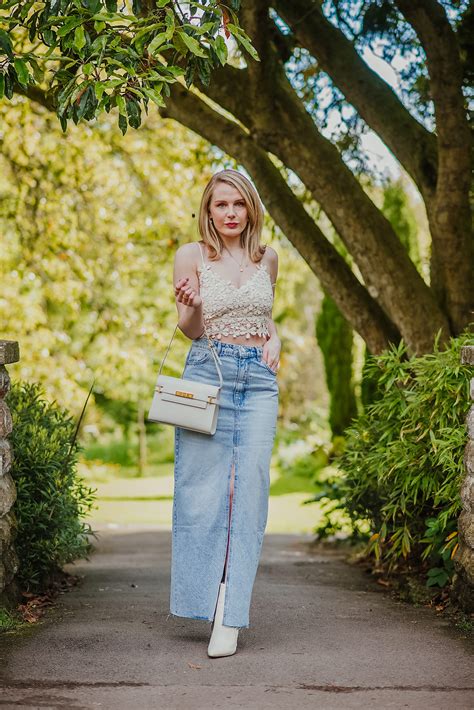Stradivarius Vintage Denim Maxi Skirt Review THE JEANS BLOG