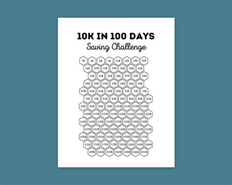 Save K In Days Printable Money Saving Challenge Amwa Templates