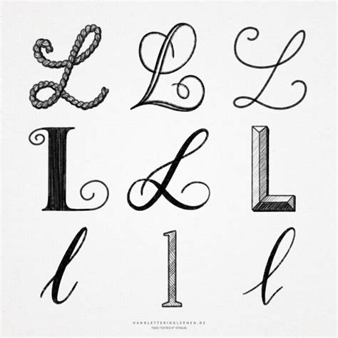 Handlettering L Beispiele Zum Nachmachen