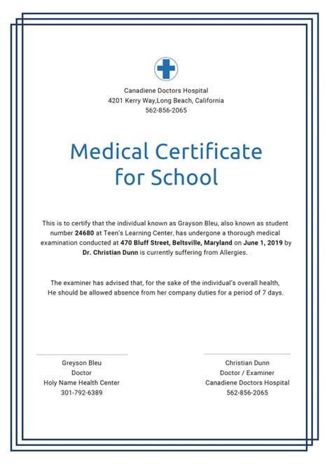 Free 48 Medical Certificate Templates PDF Word Free Premium