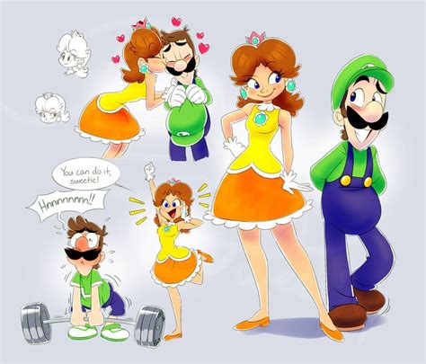 Luigi And Daisy Doods By Earthgwee On Deviantart Luigi And Daisy Super Mario Art Mario And Luigi