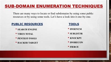 subdomain enumeration