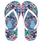 Stitch E Lilo Chinelo Aloha Floral Azul Cute Presente Feminino Adulto