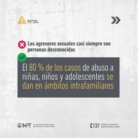 Mitos sobre el abuso sexual Ministerio Público Tutelar