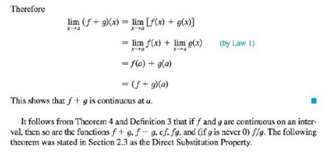 explain using theorems 4 5 7 and 9 why the function is continuous at every number in its