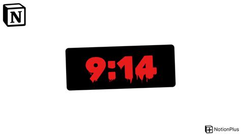 1500 Of Them Notion Clock Widget Digital Clock Notion Widget