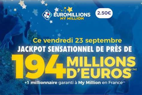 Résultat de l Euromillions FDJ le tirage du vendredi 23 septembre