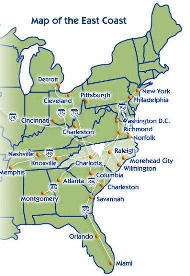 East Coast Usa Map