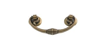 Poignée de porte ou tiroir de meuble en laiton entraxe 64 mm RUSTIQUE
