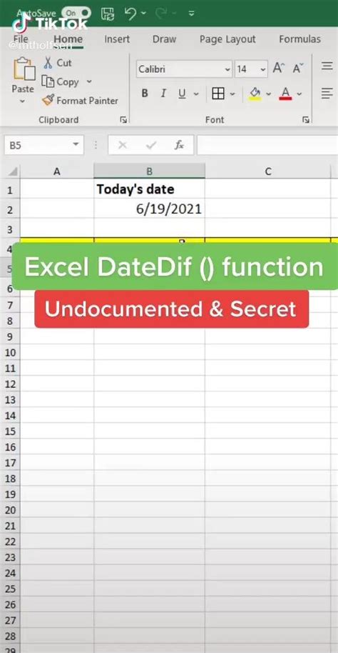 the top secret datedif function in excel [video] microsoft excel tutorial excel tutorials