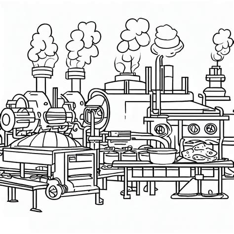 Dibujos de Fábrica de Alimentos para Colorear para Colorear Pintar e