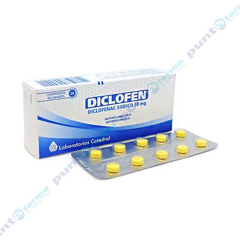 Diclofen 50 Diclofenac Sodico 50 Mg Caja De 20 Comprimidos