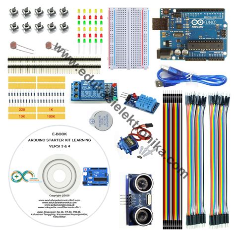Arduino Uno R3 Starter KIT Learning V 4 Paket Belajar Arduino For