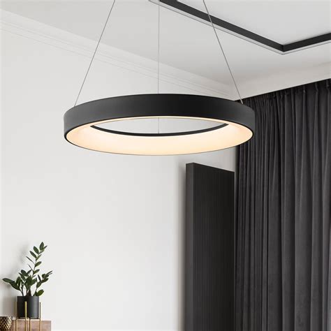 Lámpara de techo LED Niseko negro 30W CCT dimable con mando 45 cm