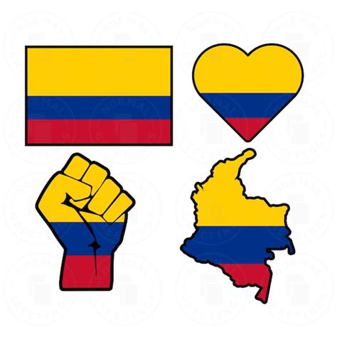 Bandera De Colombia Svg Png Bundle Bandera Colombiana Bandera Etsy Espa A