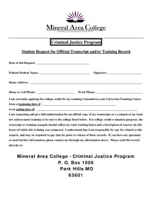 Fillable Online Official Transcripts Request A Transcript How To