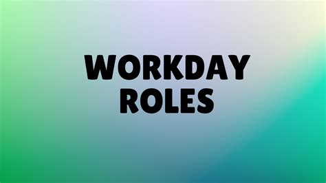 Workday HCM Tutorial Workday Role User Based Sec Workday HCM