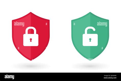 Padlock Icon Flat Locked And Unlocked Flat Design Vector Illustration