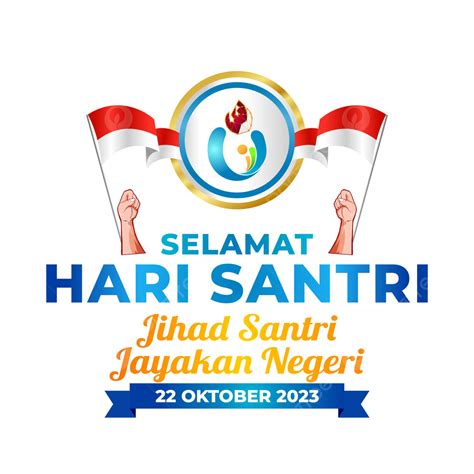 Teks Ucapan Hari Santri Nasional 2023 Berlogo Hsn Vektor Hari Santri