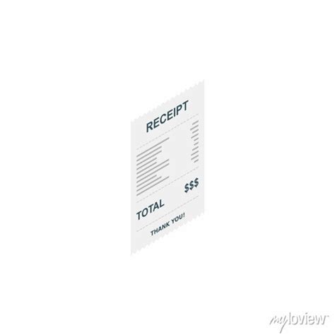 Receipt Paper Bill Check Invoice Cash Receipt White Background