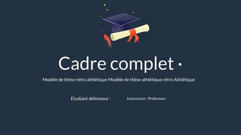 Modèle Présentation Cadre De Soutenance De Fin D études Soutenance