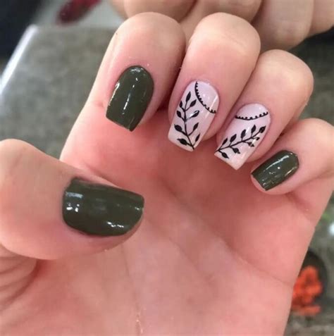 Melhores Unhas Verde Militar Decoradas A Cor De Esmalte Do Momento