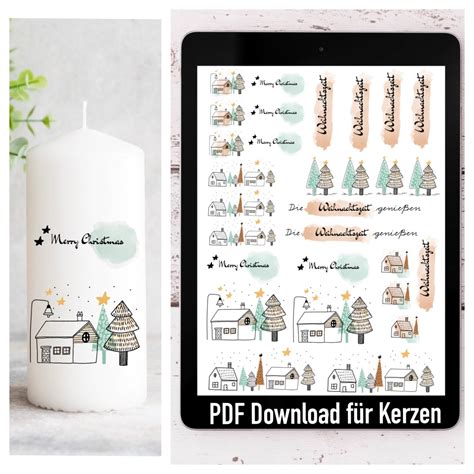 Pdf Datei F R Kerzen F R Weihnachten In A Mit Kleinen Dezenten