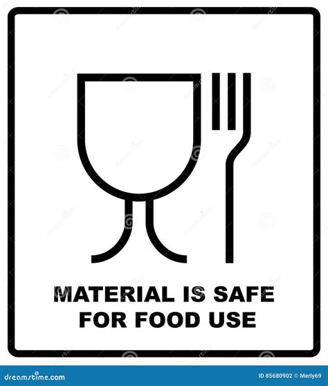 Het Materiaal Is Veilig Voor Het Pictogram Van Het Voedselgebruik Vork