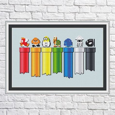 Super Mario Bros Cross Stitch Pattern Pdf Format Etsy