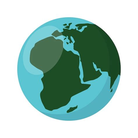 Simples Planeta Terra Vetor Premium