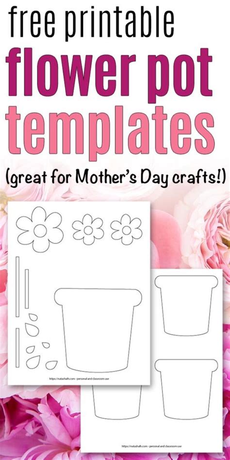 Free Printable Flower Pot Template Printable Word Searches