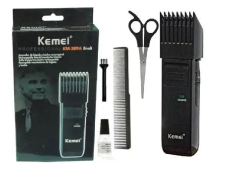 Máquina de Aparar Barba e Bigode Kemei KM389A Bivolt Booglee