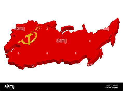 Unión de Repúblicas Socialistas Soviéticas URSS con bandera de mapa