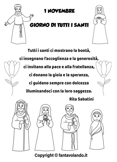 Schede di IRC attività per il giorno di Ognissanti 1 novembre