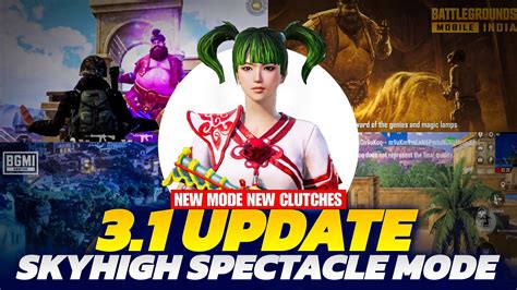 3 1 UPDATE SKYHIGH SPECTACLE MODE NEW MODE 14 CLUTCH BGMI YouTube