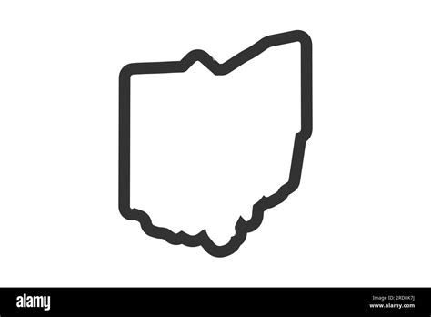 Ohio Outline Symbol Us State Map Vector Illustration Stock Vector
