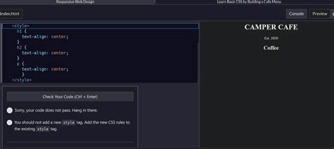 Learn Basic CSS By Building A Cafe Menu Step 12 HTML CSS The