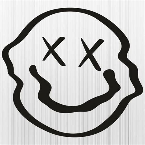 Melted Smiley SVG Dripping Smiley Face PNG Drip Smile Face Vector