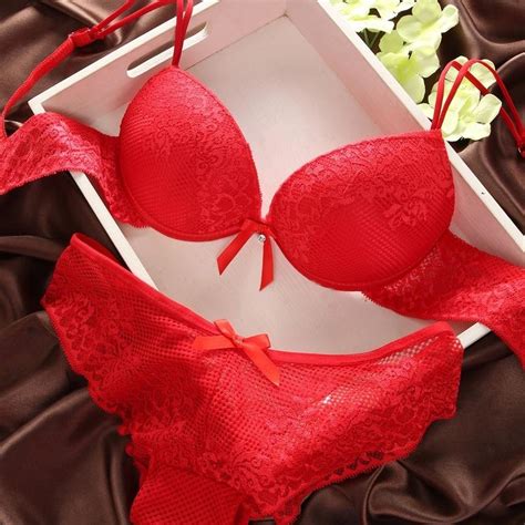 Buy Sexy Women Lace Bra Set Cotton Embroidery Underwear Push Up Bra And
