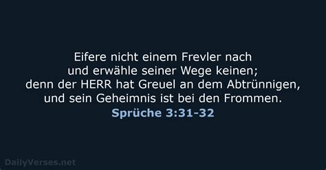 11 Juli 2023 Bibelvers des Tages LU12 Sprüche 3 31 32