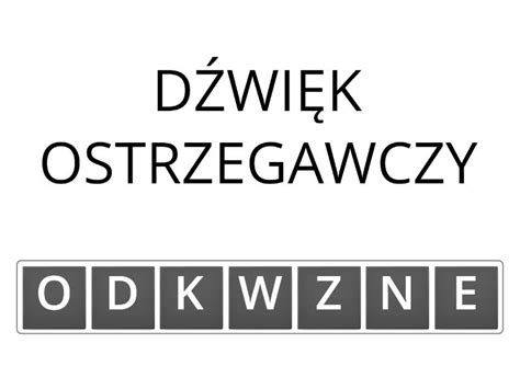 Rozsypanka Literowa Anagram