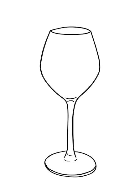 Copa de vidrio para vino y bebidas alcohólicas vajilla doodle dibujos