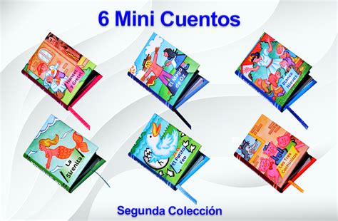 2 Colecciones de 6 cuentos cortos para niños en formato mini libro