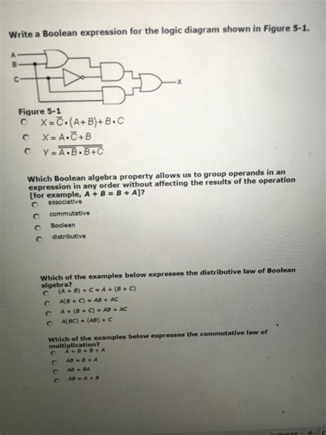 solved write a boolean expression for the logic diagram
